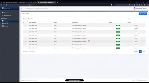 Online Restaurant Table Reservation System Project In Php With Source