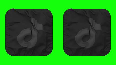 Tiktok Flag Icon In Squire Shape Isolated With Plain And Bump Texture
