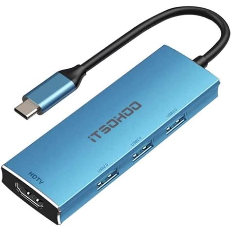 Adaptateur De Hub Usb C Usb C Dock 4 En 1 Type C Hub Avec Sortie Hdmi