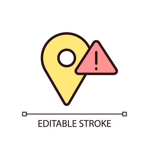 Icono De Color Rgb Perfecto De Píxeles De Error De Ubicación Fallo Del