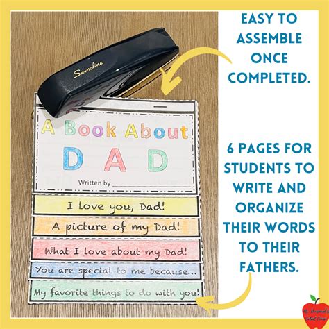 Fathers Day Flip Book Art Craft And Writing Prompt Activity K 2