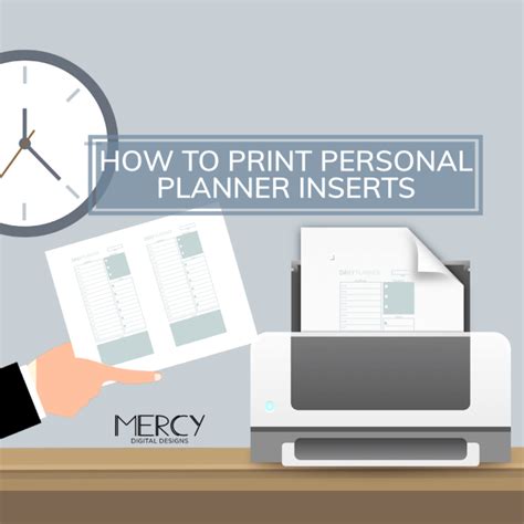 How To Print Personal Planner Inserts Mercy Digital Designs