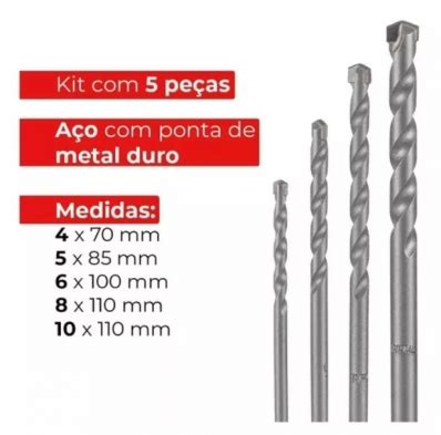 KIT BROCAS PARA CONCRETO MAKITA D 03894