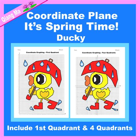 Spring Coordinate Plane Graphing Picture Ducky Made By Teachers