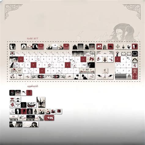 Vampire Series Keycap Set Gothic Vampire Kawaiikeycaps