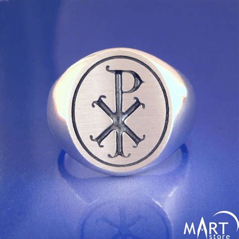 Chi Rho Ring Knights Templar Christian Ring Silver And Gold Masonartstore