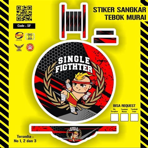 Stiker Sangkar Murai Batu Tema Single Fighter Lazada Indonesia