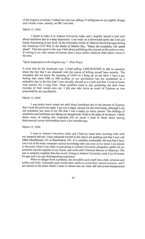 The Next Twelve Pages Of My 2006 Autobiographyjournal By James Pate Williams Jr Ba Bs Mswe