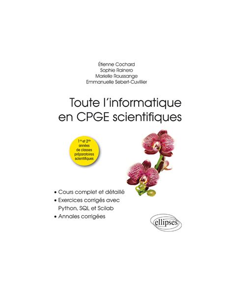 Toute Linformatique En Cpge Scientifiques 1re Et 2e Années Cours