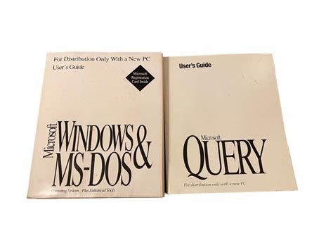 Microsoft Windows V31 And Ms Dos Users Guide 1993 Manual Query