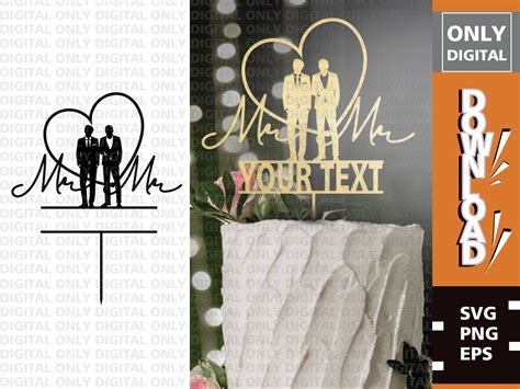 Gay Cake Topper Svg Bundle Gay Wadding Cake Topper Vector File Lgbt