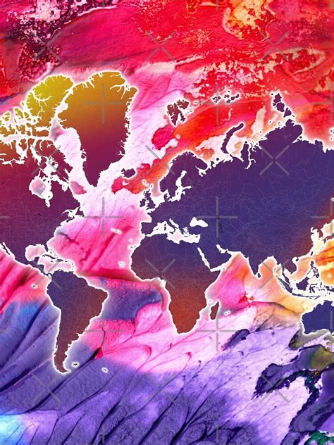 Colorful World Map Watercolor World Map Rainbow Leggings
