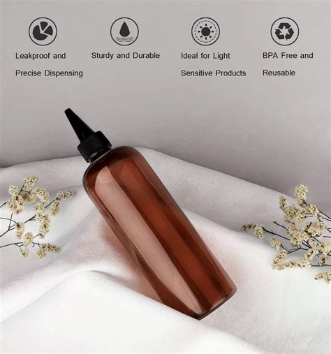 Clear Refillable Empty Plastic Squeeze Bottle With Black Twist Top Caps