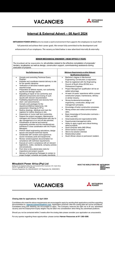 Nkuzi Ya Mananga On Linkedin Mitsubishi Power Africa 📌senior
