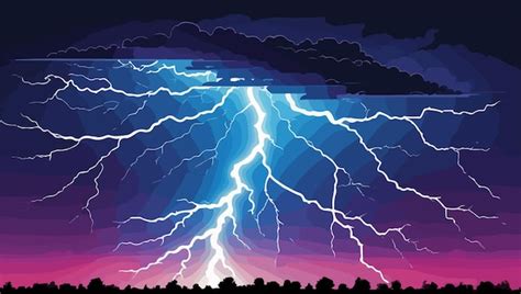 Premium Vector Dramatic Thunderstorm Vector