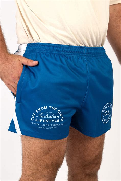 Mens Footy Shorts Country Labelled