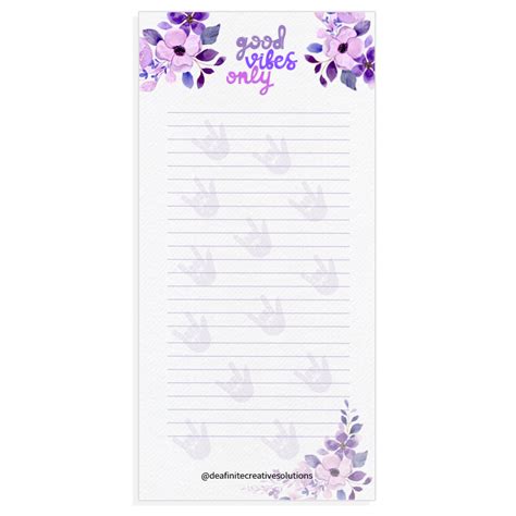 Good Vibes Only Notepad