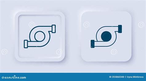 Turbocharger Compressor Wheel Impeller Icon Vector Illustration 196403796