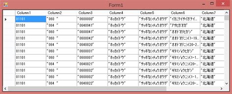 C メモ DataGridViewにデータを入れる①