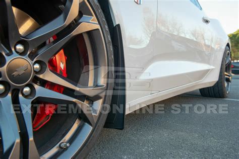 Front Splash Mud Flaps Fits 16 Up Camaro Texture Black Gm Extended