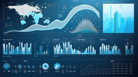 Statistics Blue Infographics Stock Illustration Illustration Of