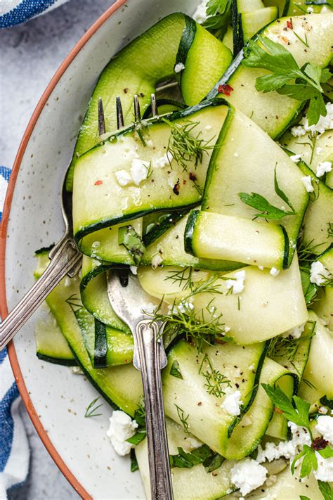 Zucchini Ribbon Salad The Delicious Plate