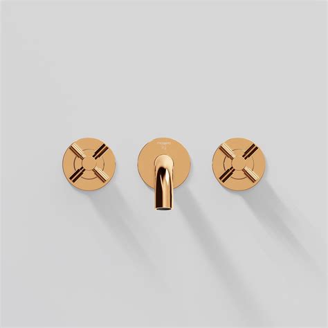SERIA 250 Bateria Umywalkowa Podtynkowa 3 Otworowa Rose Gold Sklepmo Pl