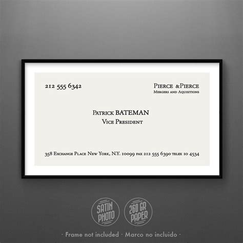 American Psycho Business Card Quote