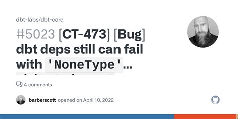 Ct 473 Bug Dbt Deps Still Can Fail With `nonetype Object Is Not Subscriptable` · Issue
