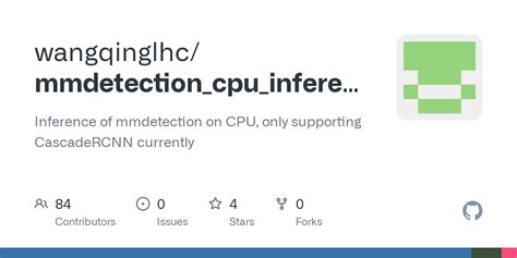 Github Wangqinglhcmmdetectioncpuinference Inference Of Mmdetection On Cpu Only Supporting