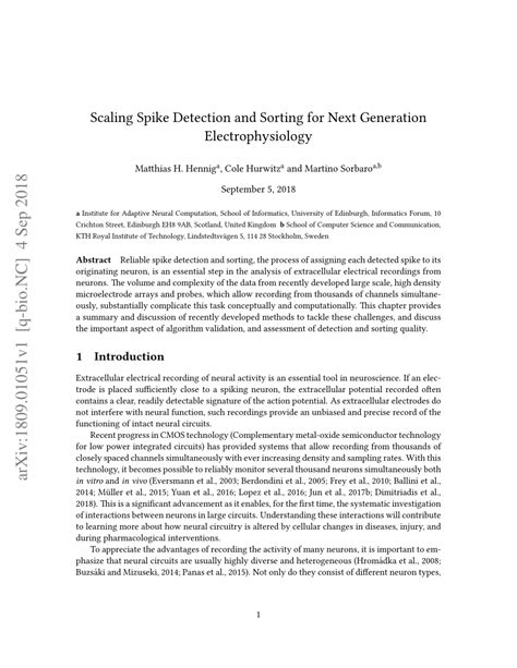 pdf scaling spike detection and sorting for next generation