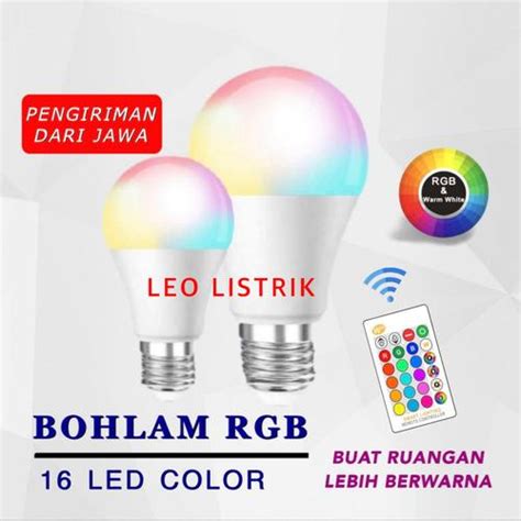 Jual Lampu Bohlam W Led Rgb Berubah Warna Remote Lampu Hias Kamar Tidur W Remote Bohlam