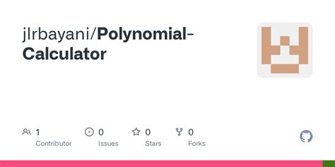 GitHub Jlrbayani Polynomial Calculator