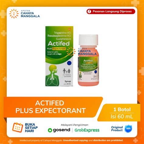 Jual ACTIFED PLUS EXPECTORANT SIRUP 60 ML Shopee Indonesia
