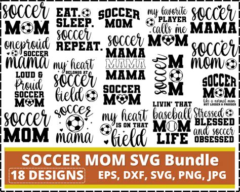 Soccer Mom Svg Bundle Soccer Svg Soccer Shirt Svg Soccer Mom Life