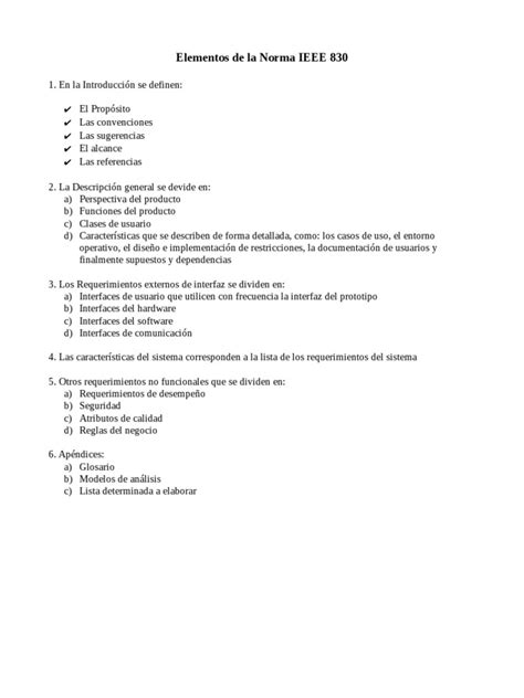 Elementos De La Norma Ieee 830 Pdf