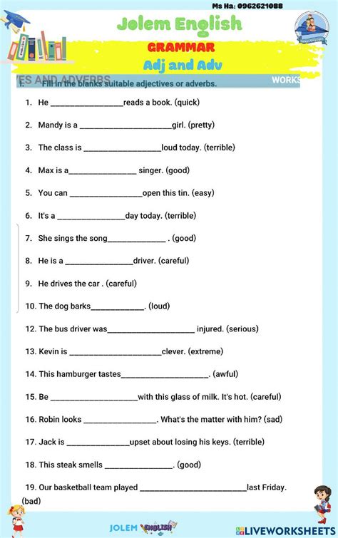 Adj And Adv 2539426 Grammarjolemenglish