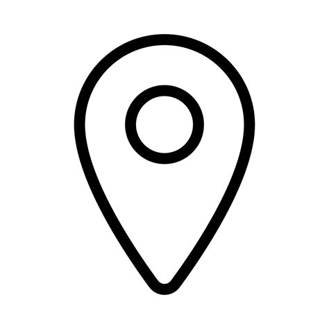 Ligne Dicône De Localisation Isolée Sur Fond Blanc Icône Noire Plate