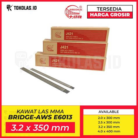 Jual 5 Kg Bridge Kawat Las Elektroda J421 421 E6013 6013 3.2 x 350 mm ...