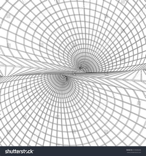 Abstract Corner Recurrent Tunnel Structure Vector Stock Vector Royalty
