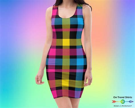Pansexual Tartan Dress Subtle Pansexual Dress Pan Pride Wear