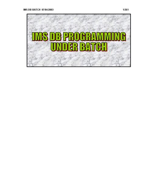 Ims Db Pdf Databases Database Index