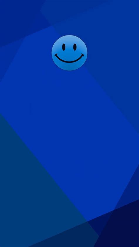 Download Blue Smiley Face Abstract Background Wallpaper
