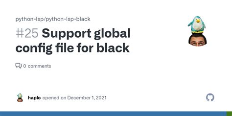 Support Global Config File For Black Issue Python Lsp Python Lsp Black GitHub