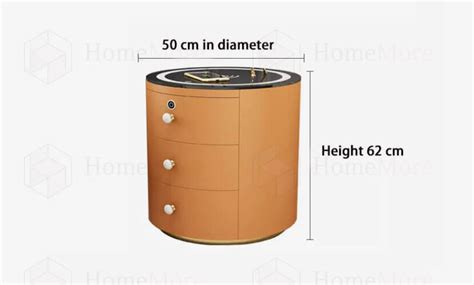 Drawers Round Bedside Table Ii M3110 Homemore