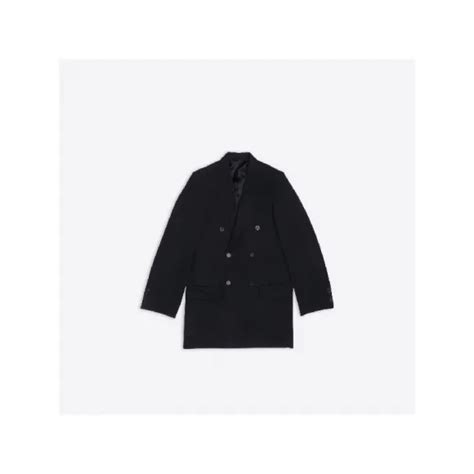 巴黎世家balenciaga 黑色 100％涤纶 外套 699632tio48k1000 小迈步海淘品牌官网