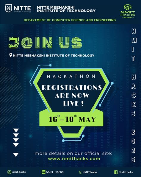 Nmit Nmithacks Hackathon Registrations Hack Technology Engineering… Nmit Hacks