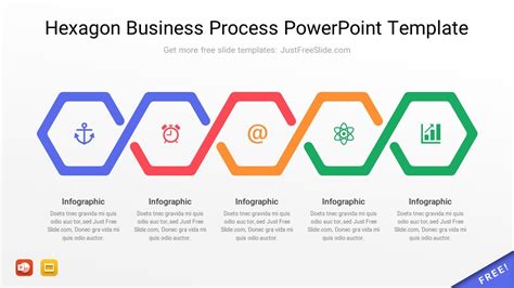 Free Hexagon Business Process PowerPoint Template Just Free Slide