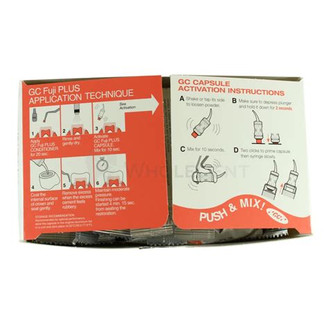 Gc Fuji Plus Glass Ionomer Luting Cement Capsules Wholedent