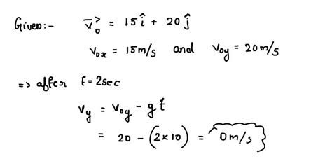 Solved An Object Is Projected With Velocity V 151 20 Considering